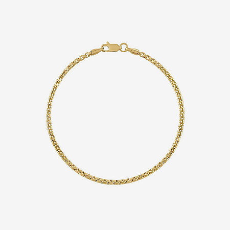 Click here for Unisex Adult 14K Gold Solid Box Chain Bracelet  On... prices