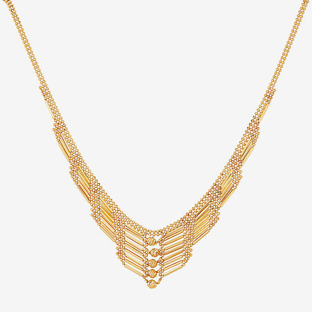 Click here for Womens 14K Gold 17 Inch Beaded Necklace  One Size prices