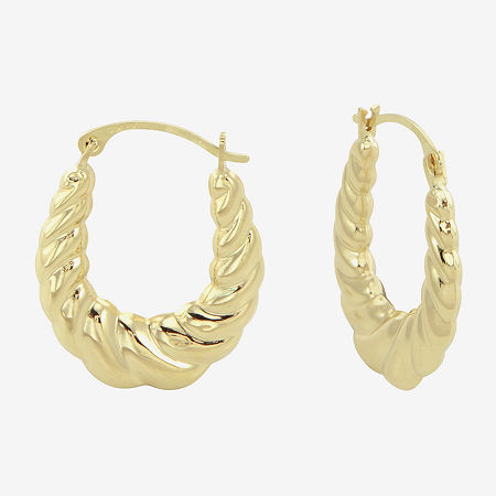 Click here for Croissant Womens 14K Gold 17mm Round Hoop Earrings... prices