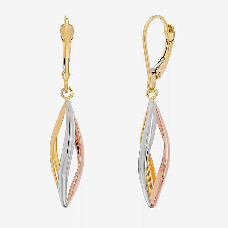 Click here for Made in Italy Womens 14K Tri-Color Gold Drop Earri... prices