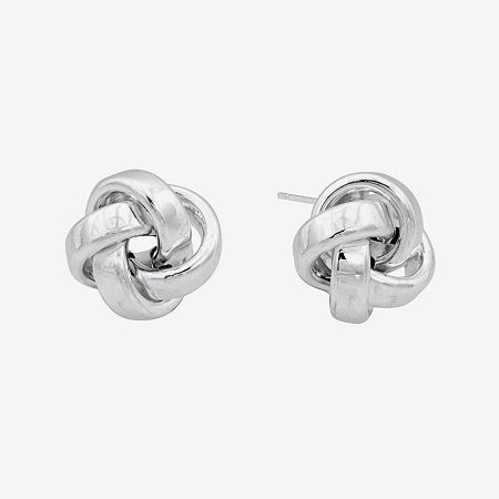 Click here for 14K White Gold Love Knot Stud Earrings  One Size prices