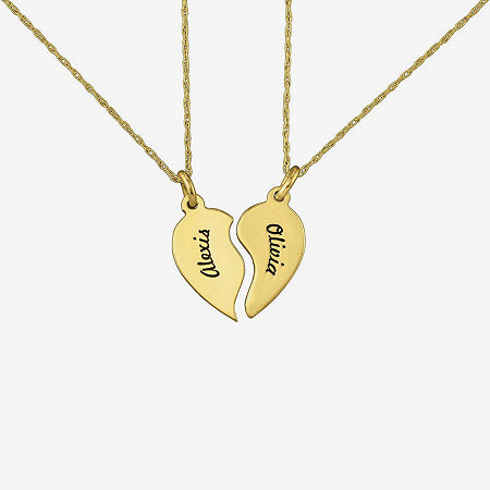 Click here for Personalized 2-pc. Best Friends Half-Heart Pendant... prices
