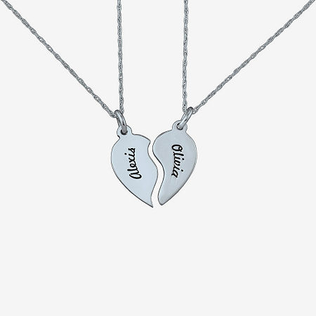 Click here for Personalized 2-pc. Best Friends Half-Heart Pendant... prices