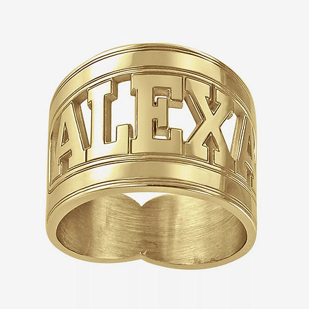 Click here for Personalized Block Name Ring  7 1/2  Yellow prices