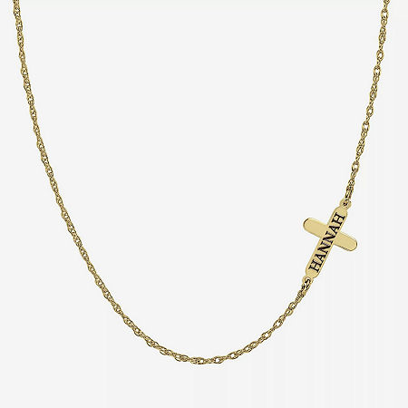 Click here for Personalized Name Cross Necklace  One Size  Yellow prices