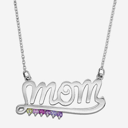 Click here for Personalized Genuine Birthstone Mom Necklace  One... prices