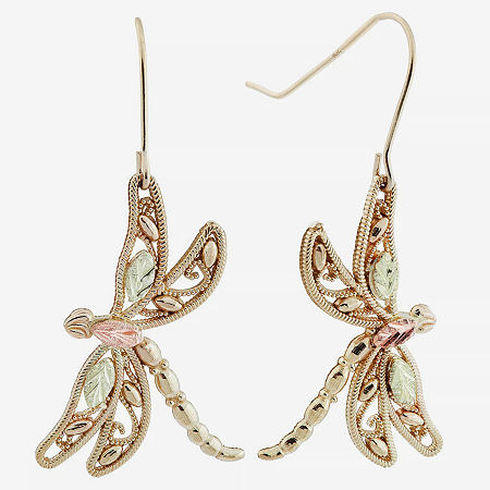 Click here for Black Hills Gold Womens 10K Gold Butterfly Drop Ea... prices