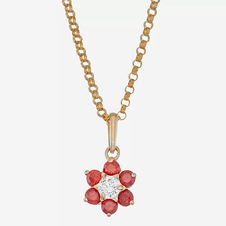 Click here for Girls Red Cubic Zirconia 10K Gold 14K Gold Filled... prices