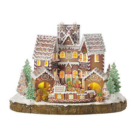 Click here for Roman 10.25 Led Gingerbread House Plays Music Chri... prices