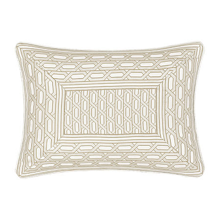 J Queen New York Metropolitan Boudoir Decorative Pillow  15 x 20 - Ivory