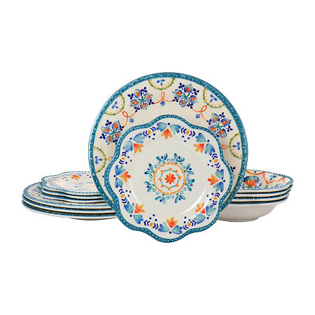 Click here for Gibson 12-pc. Melamine Dinnerware Set  One Size  M... prices