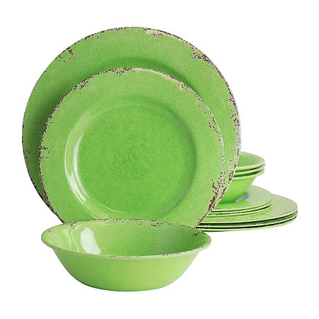 Click here for Gibson 12-pc. Melamine Dinnerware Set  One Size  G... prices
