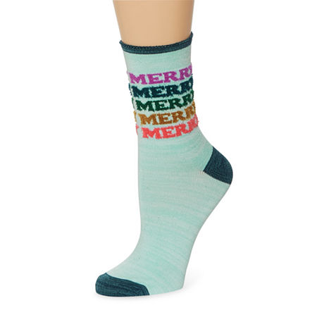 Click here for Mixit Womens 1 Pair Crew Socks  4-10  Blue prices