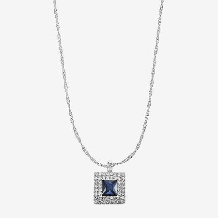 Click here for Monet Jewelry Halo Womens Glass Square 17 Inch Pen... prices