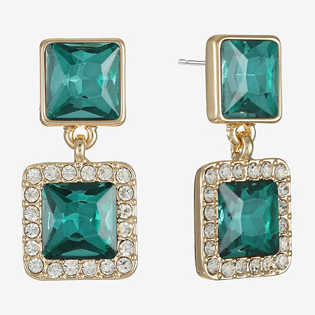 Click here for Monet Jewelry Halo Double Womens Glass Square Hypo... prices