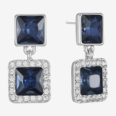 Click here for Monet Jewelry Halo Double Womens Glass Square Hypo... prices