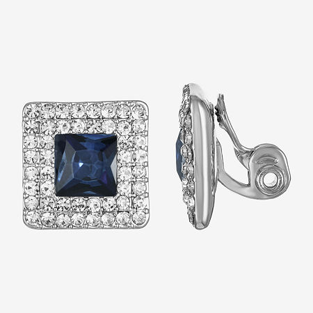 Click here for Monet Jewelry Halo Button Womens Glass Square Clip... prices