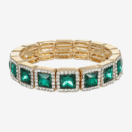 Click here for Monet Jewelry Halo Womens Glass Square Stretch Bra... prices