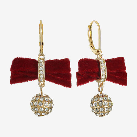 Click here for Monet Jewelry Gold Tone Velvet Womens Glass Bow Dr... prices