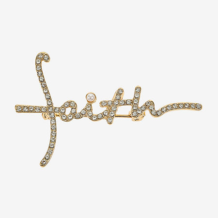 Click here for Monet Jewelry Gold Tone Faith Glass Pin  One Size... prices