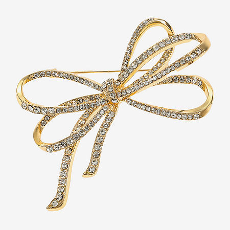 Click here for Monet Jewelry Gold Tone Glass Pin  One Size  White prices