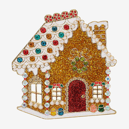 Click here for Monet Jewelry Gold Tone Gingerbread House Multi Co... prices