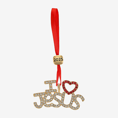 Click here for Monet Jewelry Gold Tone I Love Jesus Christmas Orn... prices