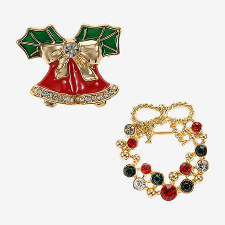 Click here for Monet Jewelry Gold Tone Multi Color Glass Pin  One... prices