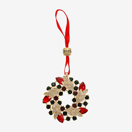 Click here for Monet Jewelry Gold Tone Wreath Christmas Ornament... prices