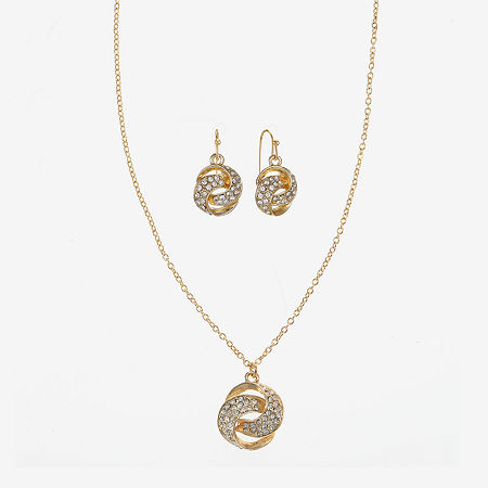 Click here for Monet Jewelry Gold Tone Pendant Necklace & Drop Ea... prices