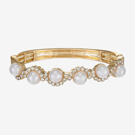 Click here for Monet Jewelry Gold Tone Scallop Womens Glass Simul... prices