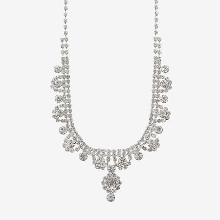 Click here for Monet Jewelry Timeless Silver Tone Womens Glass 17... prices
