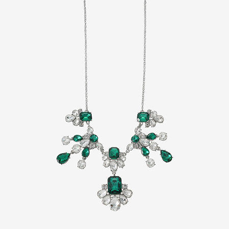 Click here for Monet Jewelry Silver Tone Womens Green 18 Inch Sta... prices
