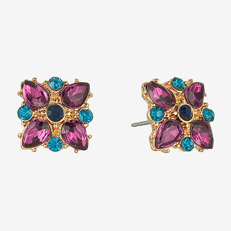 Click here for Monet Jewelry Gold Tone Multi Color Glass 12.2mm S... prices