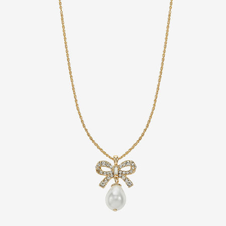 Click here for Monet Jewelry Gold Tone Womens Glass Simulated Pea... prices