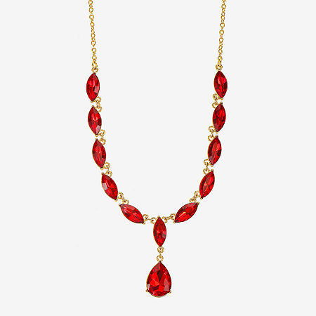 Click here for Monet Jewelry Gold Tone Womens Glass 17 Inch Y Nec... prices