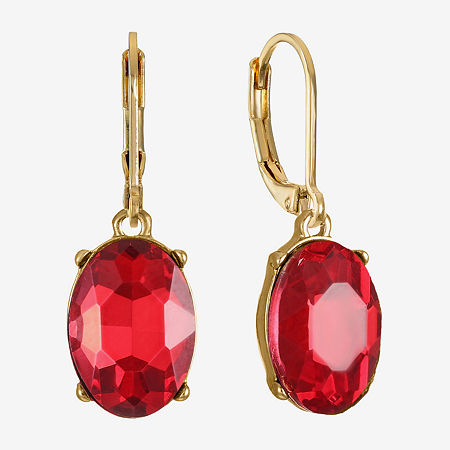 Click here for Monet Jewelry Gold Tone Womens Glass Oval Drop Ear... prices