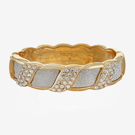 Click here for Monet Jewelry Two Tone Womens Glass Bangle Bracele... prices