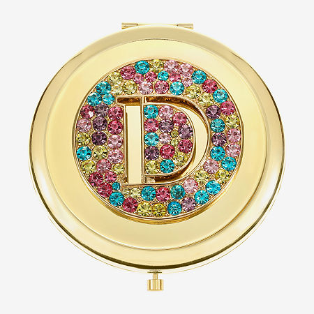 Click here for Monet Jewelry Initial Gold Tone Round Compact Mirr... prices