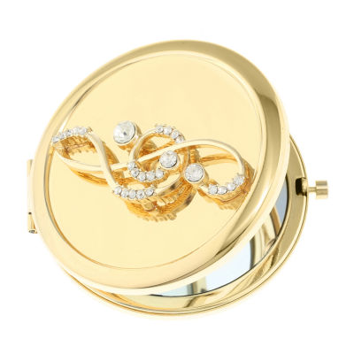 Monet Jewelry Music Note Gold Tone Compact Mirror, Color: Gold Tone ...