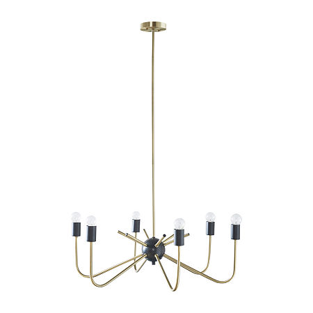 Click here for Hampton Hill Alexis 6 Light Two Tone Chandelier  O... prices