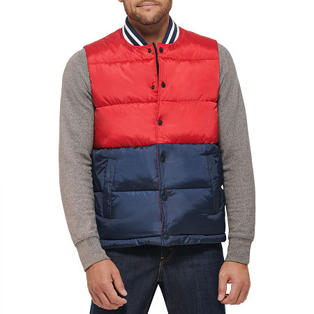 Click here for Levis Water Resistant Quilted Vest  Medium  Red prices