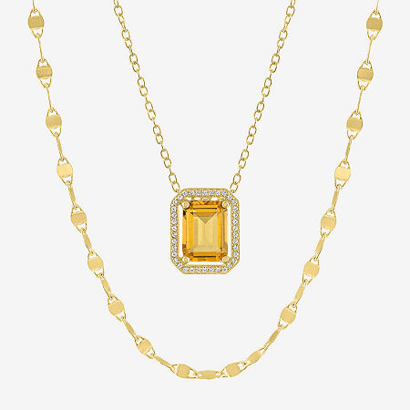 Click here for 2-pc.Birthstone Necklace Set in Sterling Silver  O... prices