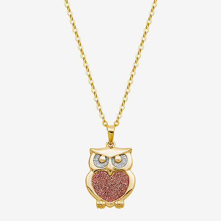 Click here for Owl Womens 18K Gold Over Silver 18 Inch Pendant Ne... prices