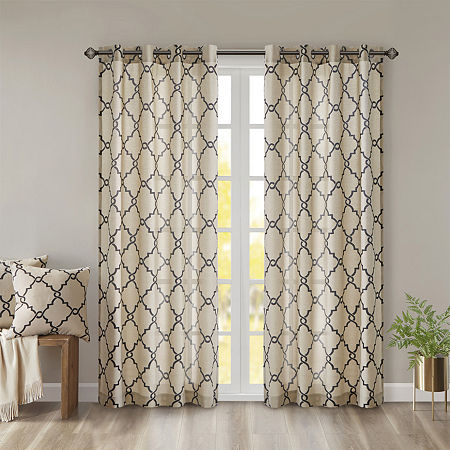 Click here for Madison Park Westmont Fretwork Print Grommet Top L... prices