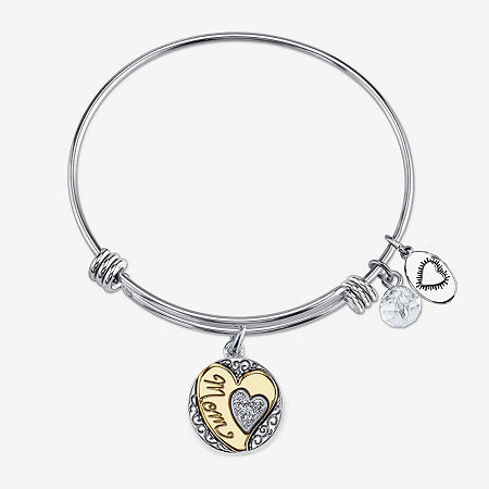 Click here for Footnotes Mom Womens Crystal Stainless Steel Heart... prices