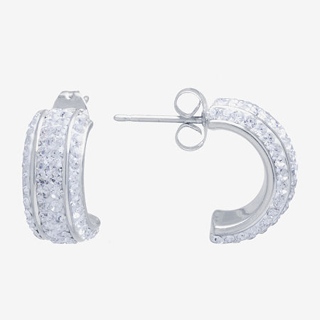 Click here for Sparkle Allure Womens Crystal 9.2mm Hoop Earrings... prices