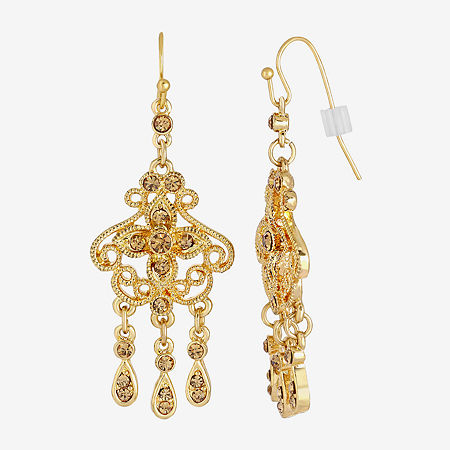 Click here for 1928 Gold Tone Womens Yellow Chandelier Earrings... prices