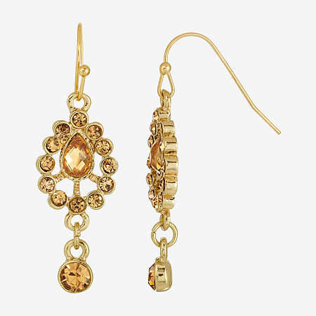 Click here for 1928 Gold Tone Womens Yellow Drop Earrings  One Si... prices