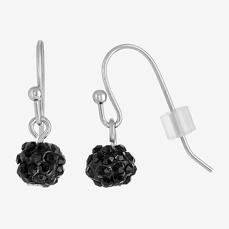 Click here for 1928 Silver Tone Crystal Round Drop Earrings  One... prices
